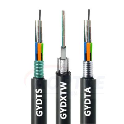 China GYXTW G652D 8 Core Fiber Optic Cable PE Jacket Steel Tape Armor Aerial Duct for sale