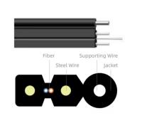 China Outdoor Self-Supporting Bow-Type Drop Cable GJYXCH/GJYXFCH 2 Cores with 2.0x5.2mm Size and 19kg/km Weight for sale