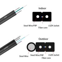 China YOFC Fiber Drop Cable Indoor Outdoor FTTH Single Mode 1-4 Core LSZH 2.0x5.2mm 1KM 2KM for sale
