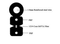China FTTH 1 Core Fiber Optic Cable 5.0mm G657A2 Indoor Outdoor Drop Cable with 300/600N Tensile Strength for sale
