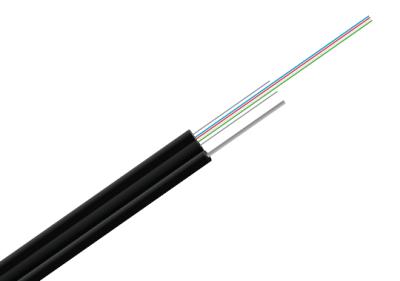 China Fig-8 2 Core FTTH Drop Cable with G.657A1 Fiber, 4 Cores, 1.0mm Steel Wire for Outdoor Aerial Installation for sale