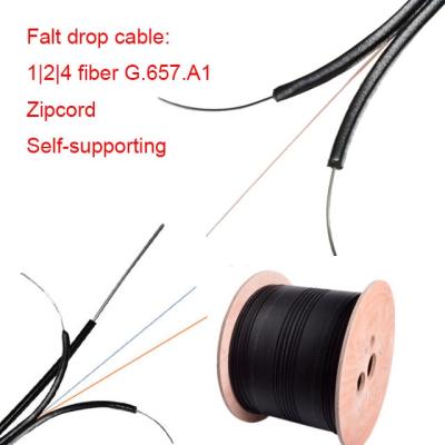 China FTTH Bow-Type Drop Fiber Optic Cable 2 Cores G.657A1 LSZH 2.0x5.0mm for sale