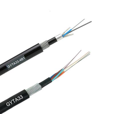 China 12 24 48 Core G652D Steel Wire Armored Submarine Fiber Optic Cable GYTA33 0.36dB/km for sale