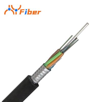 China GYTA S Armored Fiber Optic Cable 4 Core 144 Core Single Mode Overhead Buried for sale