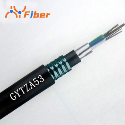 China GYTA53 Armored Fiber Optic Cable Underwater Direct Buried Double Sheath 4-288Core Single Mode for sale