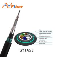 China GYTA53 Armored Fiber Optic Cable Underwater Direct Buried Double Sheath 4-288Core Single Mode for sale