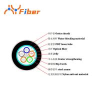 China GYTS04-48B1 48core Armored Fiber Optic Cable Anti Rodent Anti Termite  4-144 Core for sale