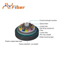 China GYTZA53 Railway Fiber Optic Cable Heavy Armor Tunnel LSZH Direct Buried 2-48 Core for sale