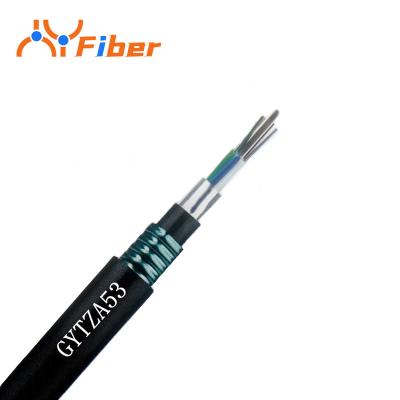 China GYTZA53 Railway Fiber Optic Cable Heavy Armor Tunnel LSZH Direct Buried 2-48 Core for sale