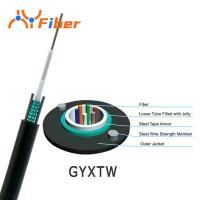 China 2 Core 12 Core Armored Telecommunication Cable GYXTW-4B1 Central Beam Tube Optical Cable for sale
