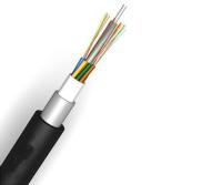 China 12 Strand Buried Armored Fiber Optic Cable Single Mode Fiberglass Reinforced Platic for sale