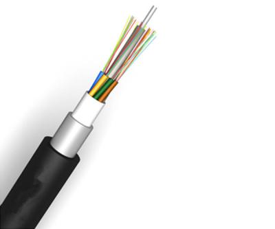 China 12 Strand Buried Armored Fiber Optic Cable Single Mode Fiberglass Reinforced Platic for sale