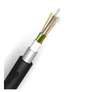 China Direct Burial Armored Fiber Optic Cable Single Mode PE HDPE for sale