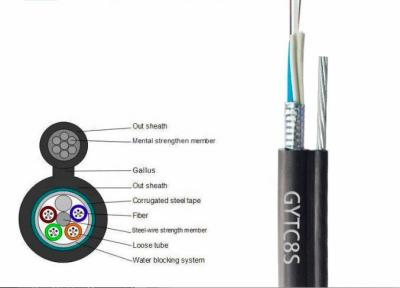 China 24 Core  Single Mode Outdoor Fiber Cable Self Supporting Filling Compound for sale