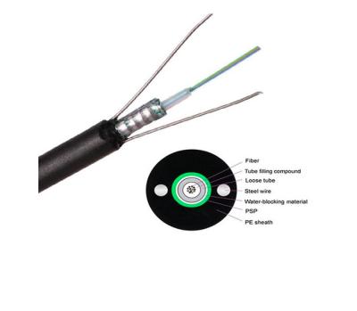 China Communication GYXTW Fiber Optic Cable 2-12 Core Single Steel Wire for sale