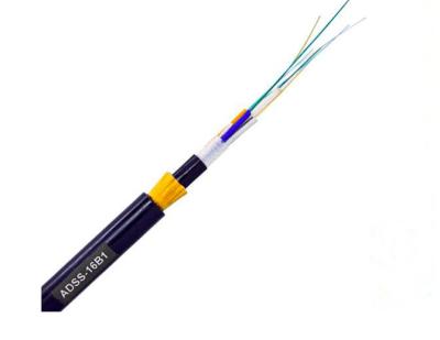 China 12 Core Network HDPE Fiber Optic Cable  ADSS Spam 120m All Dielectric for sale