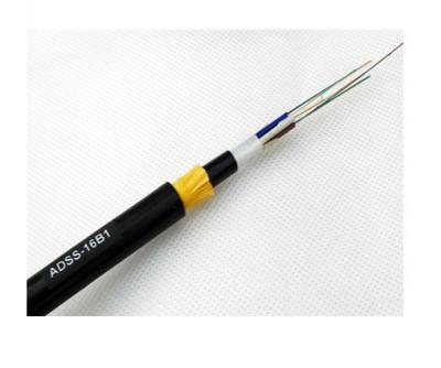 China Double Sheath ADSS Fiber Optic Cable 24 Core Aerial All Dielectric for sale