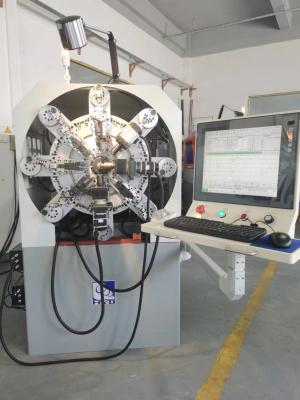 China High Efficiency CNC Spring Machine , Rotary Wire Spring Making Machine for sale