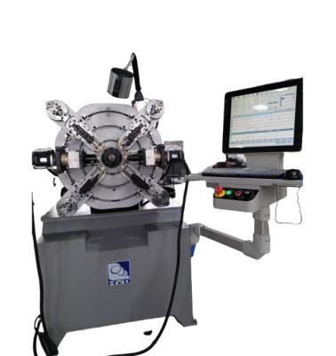 China Automatic CNC Spring Machine with 0.3-2.5MM Wire Size 10 Axes Servo Motors and 1 Year Warranty for sale