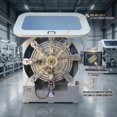 China CNC Control Spring Bending Machine 12 Axis With Flexible Safety Cutter for sale