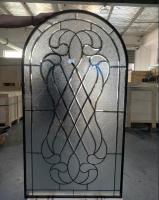 China All Diamond Beveled Entry  Door Glass With Patina Caming for sale