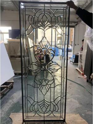 China All Clear Bevel Decorative Glass Panel With Patina Caming For Entry Doors for sale