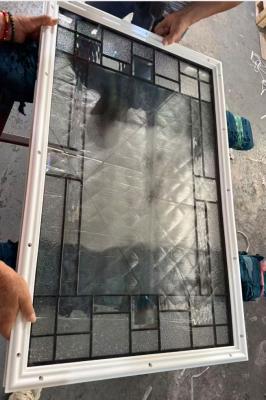 China Customized Decorative glass with frame for entrance doors for sale