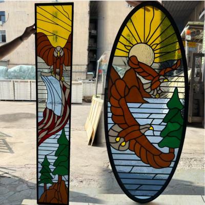 China Customized Front Door Glass Panel With Wrought Iron Design – Made For American Entry Doors for sale
