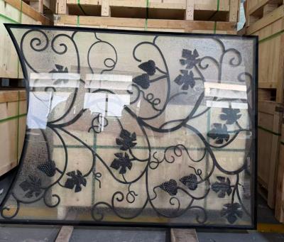 China Custom Wrought Iron Door Glass Inserts | Decorative Glass for Wood & Fiberglass Doorsdoors for sale