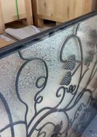China Custom Wrought Iron Door Glass Inserts | Decorative Glass for Wood & Fiberglass Doorsdoors for sale