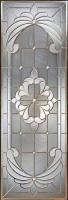 China 62in 31in Decorative Leaded Glass Coloured Glass Window Zinc Patina for sale