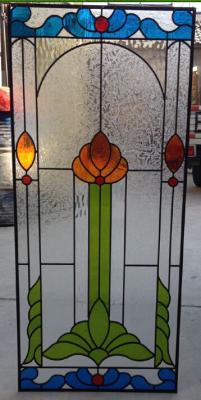 China 25.4mm 5MM Coloured Stained Leaded Glass For Leadlighting Zinc Patina for sale