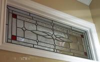 China 815X250 MM Door Glass Frames For Villa Decoration Door With Black Frame for sale