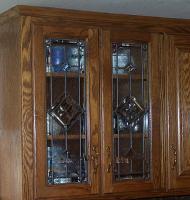 China Brass 5mm 1M Encapsulating Stained Cabinet Leaded Glass Double Glazing for sale