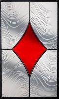 China Notice Resistance Decorative Leaded Glazing Stained Glass Patina Caming For Cabinet Door for sale