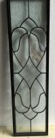 China Golden Sidelight Decorative Door Leaded Glass Grey Caming For Entrance Doors for sale
