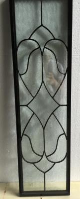 China Golden Sidelight Decorative Door Leaded Glass Grey Caming For Entrance Doors for sale