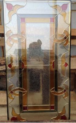 China Wonderful Stained Door Leaded Glass For Window Decorative Art Three Layers Glass For Home for sale