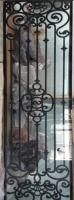 China 9 X 9MM Steel Bar Black Chrome Wrought  Cast Iron Glass Door 2.2M for sale