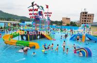 China Custom Kids Water Park Equipment with 500kg Capacity & 12+ Year Lifespan - Fiberglass Slides & Pool Integration for sale