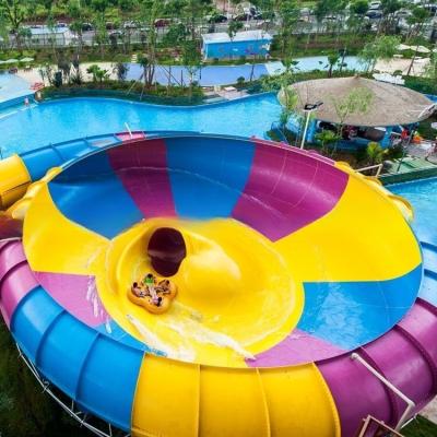 China Large Fiberglass Water Slide 13.5m Height 240 Guests/Hour Capacity for Amusement Parks | LANCHAO-WS16 Model for sale