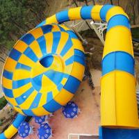 China Large Fiberglass Water Slide 13.5m Height 240 Guests/Hour Capacity for Amusement Parks | LANCHAO-WS16 Model for sale