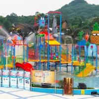 China Custom Weather Proof Outdoor Water Play Park Equipment 25m×23m×12m with 45KW Power and 500kg Capacity for sale