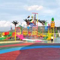 China Custom Weather Proof Outdoor Water Play Park Equipment 25m×23m×12m with 45KW Power and 500kg Capacity for sale
