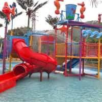 China Eco Friendly Outdoor Water Play Park 15m×11m×7m with 3 Slides and 11kW Power for Amusement Parks for sale