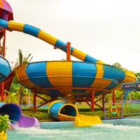 China Big Fiberglass Bowl Slide for Water Parks - 10m Height, 120 Guests/Hour Capacity, Customizable Dimensions for sale