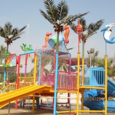 China Commercial Water Playground Equipment 13.5m x 9.5m x 7m with 3 Slides and 7.5KW Power for sale
