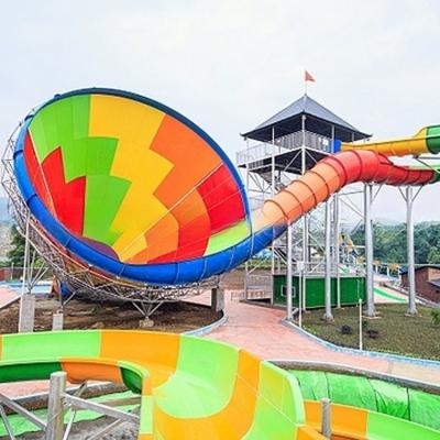 China Super Trumpet Water Slide Equipment - 14.5m Height, 360 Guests/Hour Capacity for Aqua Parks for sale