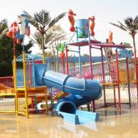 China Commercial Water Playground Equipment 13.5m x 9.5m x 7m with 3 Slides and 7.5KW Power for sale