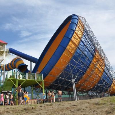 China Fiberglass Big Trumpet Water Slide 14.5m Height 360 Guests/Hour Capacity for Amusement Parks for sale